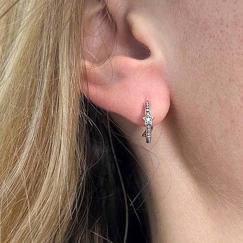 Серебряные серьги Пандора Pandora "Молодой месяц и звезды" 299152C01 ...