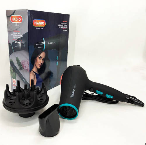 Удобный фен для домашнего использования Magio MG-169, Фен для волос FB-150 с настройками (ID ...