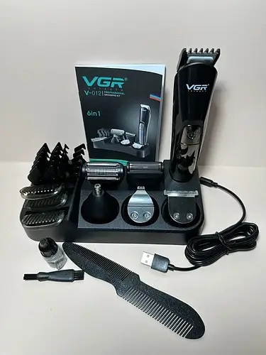 Профессиональная беспроводная машинка для стрижки волос VGR V-012 триммер для бороды и усов 6 в ...