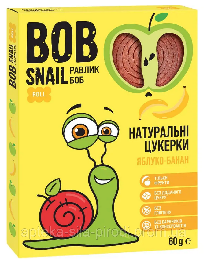Натуральні цукерки Bob Snail Яблоко-Банан, 60 г (ID#2043835500), цена ...