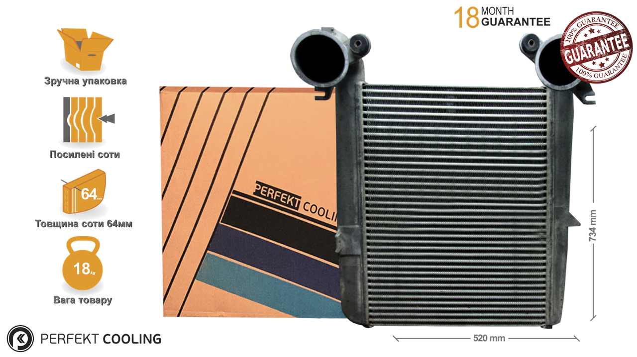 Интеркулер [perfekt cooling] DAF CF E3 1371318 (ID#2041030182), цена ...