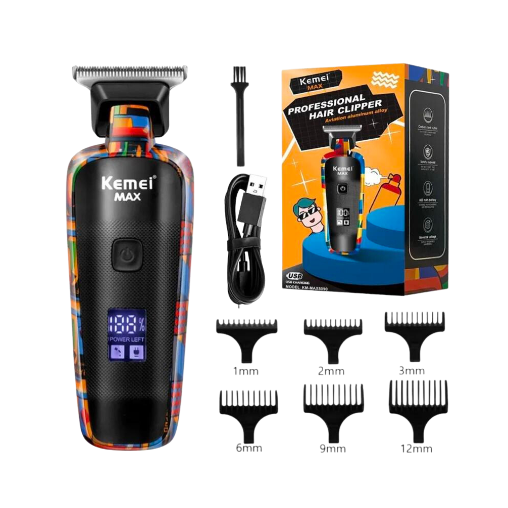 Триммер чоловічий для бороди чоловіча електробритва Kemei Max KM-5090 ...