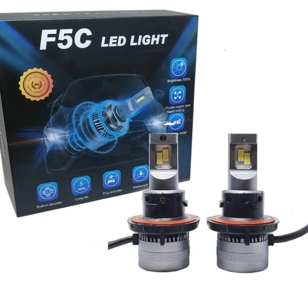 Светодиодные LED автолампы F5C H13 120W 16000LM 6000K с обманкой ...