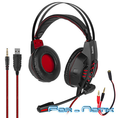 Наушники HOCO W102 Black\Red (Микрофон, LED, полноразмерные) (ID ...