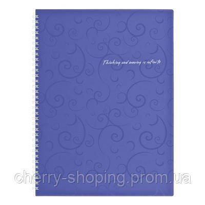 Блокнот Buromax spiral side, А4, 80sheets, Barocco, square, violet (BM ...