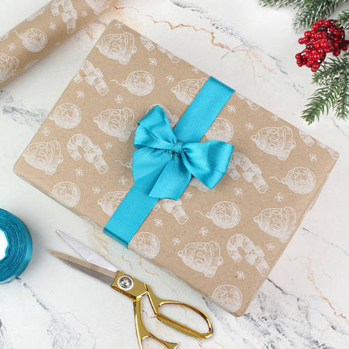 Новорічний пакувальний папір в рулоні Іграшки 0 7×8 м Id 1288096956 ціна 155 ₴ купити на