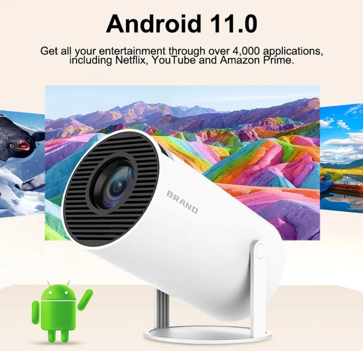 Проєктор Magicube hy300 Android 11/4K/HD/WiFi Домашній Кінотеатр із ...