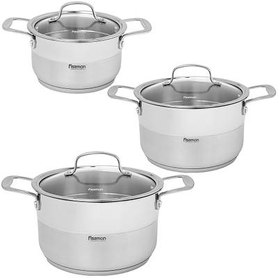 Набор кастрюль Fissman | Сравнить цены и купить по акции со скидкой на ...