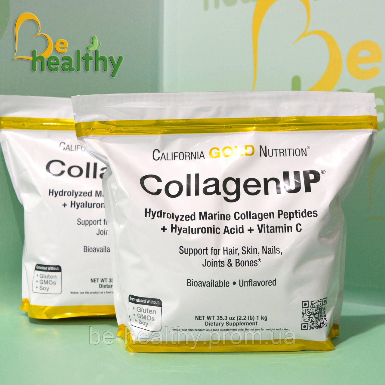 1 кг Морской коллаген + гиалуроновая кислота и витамин C, CollagenUP ...