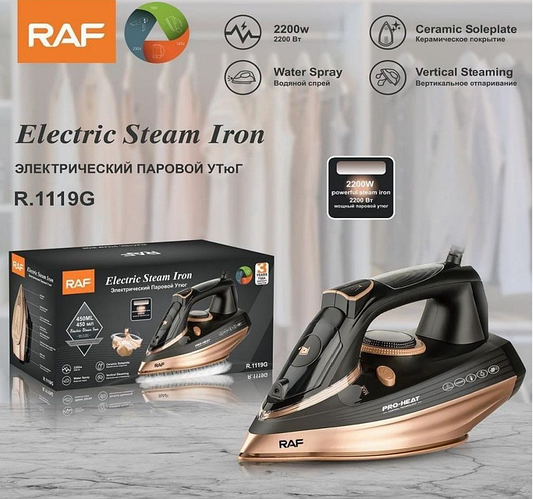 Домашний Электрический Паровой Утюг для Одежды RAF R1119G 450 мл 2200W Керамика (ID#2049014089 ...