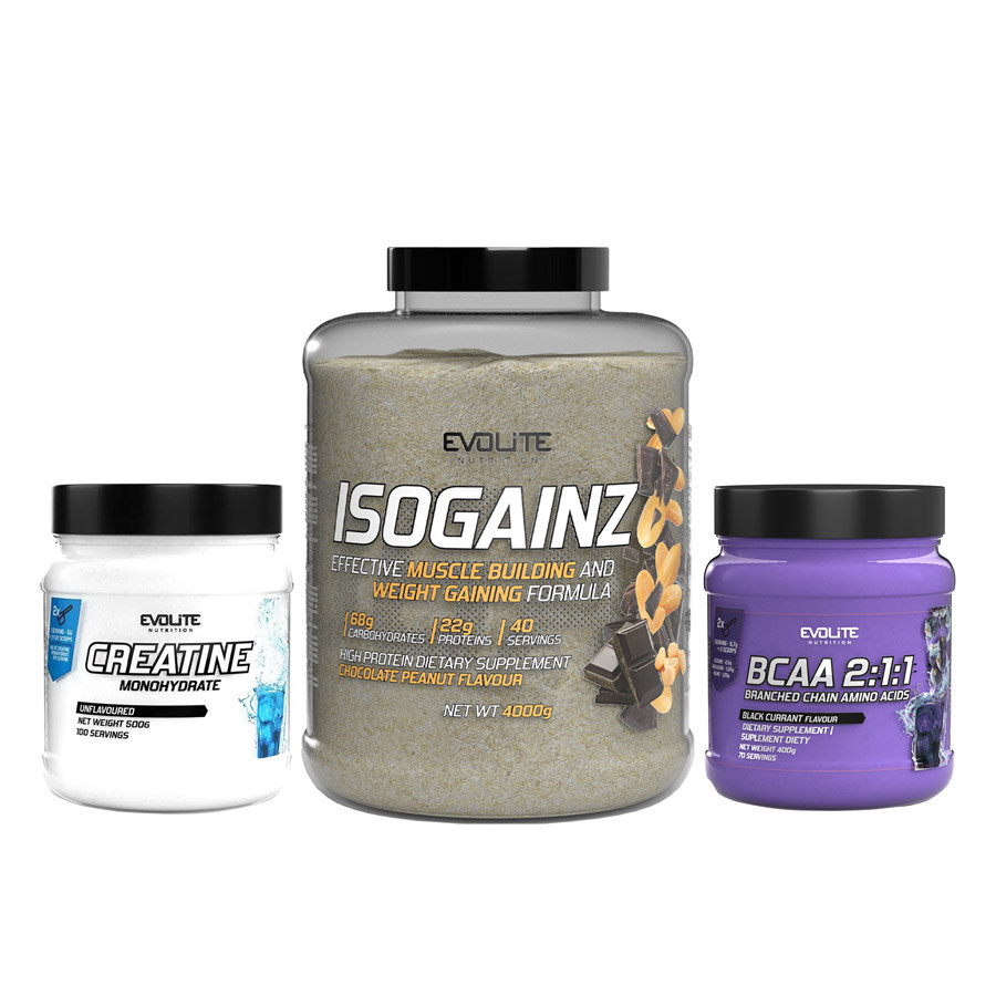 Iso Gainz (4 kg chocolate) + Creatine Monohydrate (500 g unflavoured ...