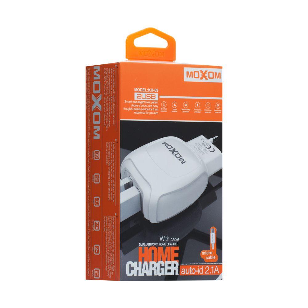 Мережевий Зарядний Пристрій Moxom KH-69 Micro от Интернет магазина Mobileparts.com.ua