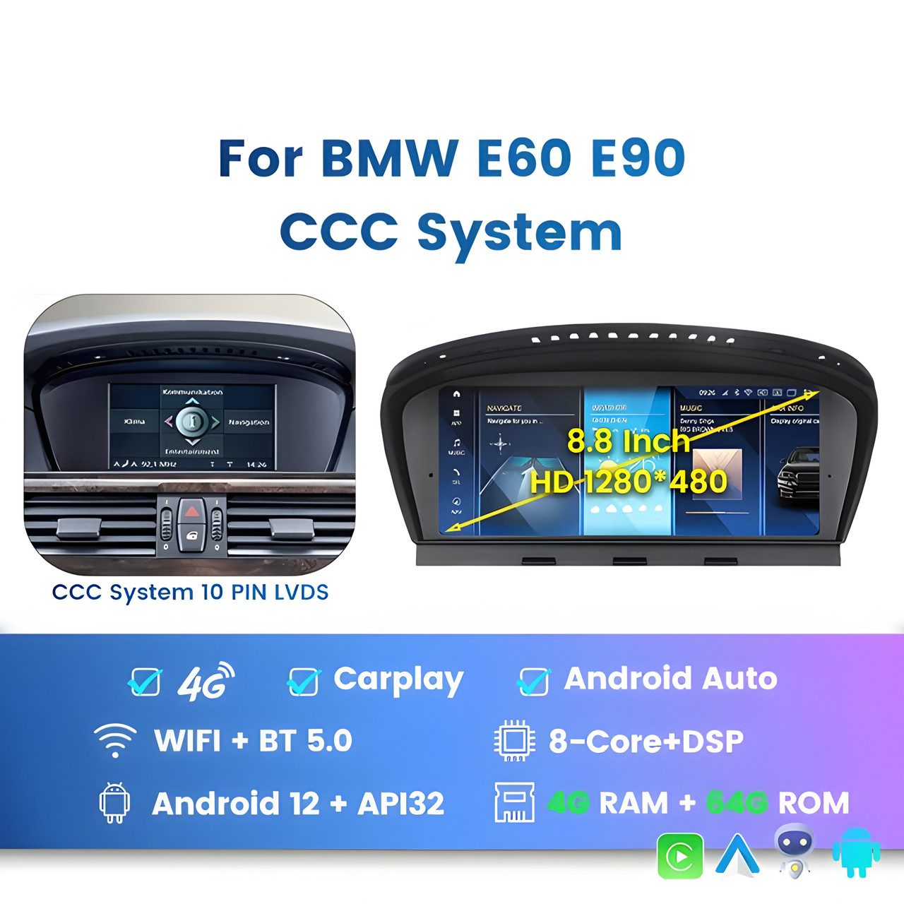 Штатна магнітола BMW 3-серії (E90 / E91) (2005-2012) CCC (4/64) (ID ...