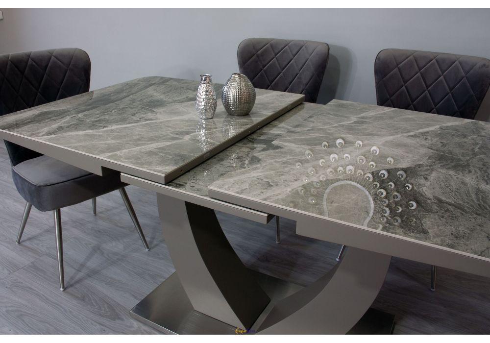 Обідній стіл Конкорд Grey gloss ceramic C20 + L05 120\160 - купити за ...