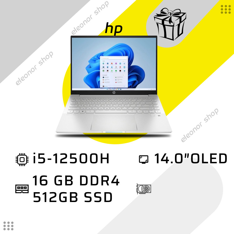 Ноутбук HP Pavilion Plus 14 i5 -12500H/16GB/512/W11 OLED 14-eh0104nw ...