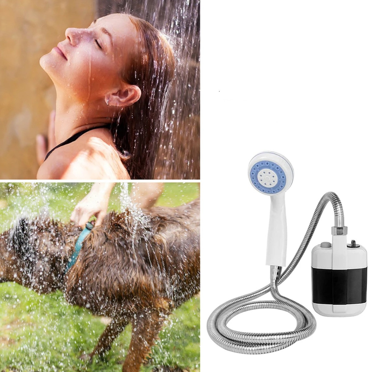 Душ портативный Portable Outdoor Shower с аккумулятором и USB зарядкой ...
