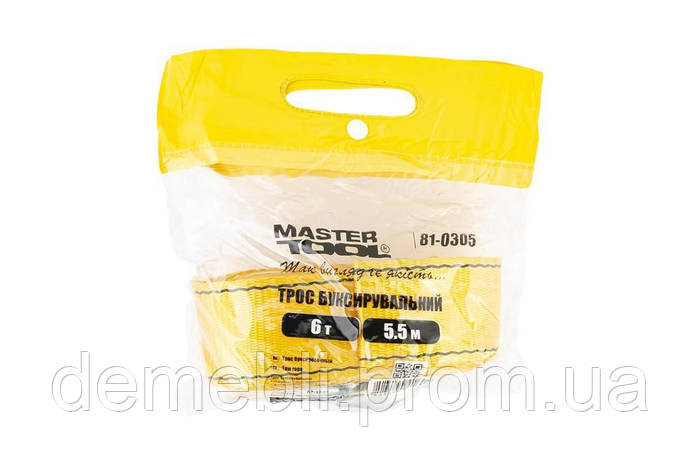 Трос буксирувальний MASTERTOOL 6 т 5.5 м 60 мм поліестер 81-0305 DMB (ID#2053728739), цена: 368 ...