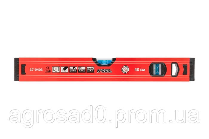 Рівень MASTERTOOL 40 см 2 капсули 0.5 мм/м фрезерована поверхня 37-0403 AGS (ID#2053735769 ...