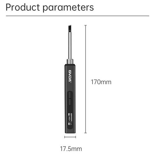 Паяльник GVDA GD300 USB, з блоком живлення 65W та аксесуарами, чорний ...