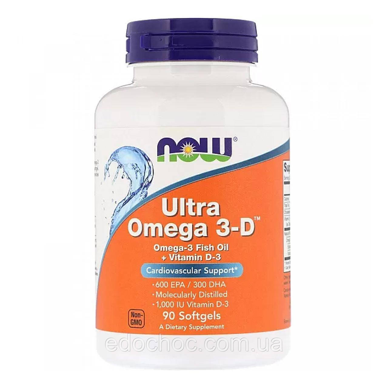 Омега 3-Д Ультра (Ultra Omega 3-D) 90 капсул NOW-01663 (ID#2054868325 ...