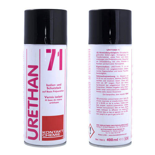 Полиуретановый изоляционный лак Kontakt Chemie URETHAN 71 400 мл (ID ...