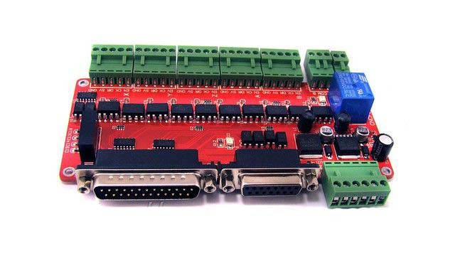 Интерфейсная плата на 5 осей с опторазвязкой порта LPT (ID#369810533 ...