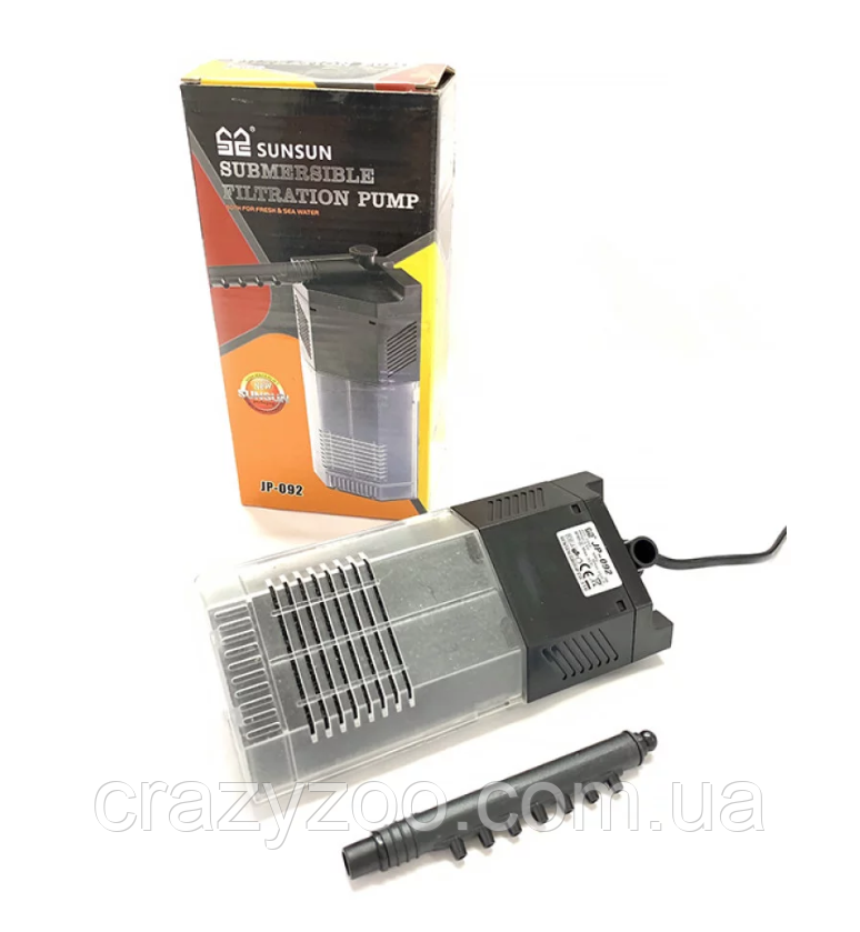 Фільтр для акваріума SunSun JP-092 кутовий 3 Вт 250 л/год до 50 л (ID ...