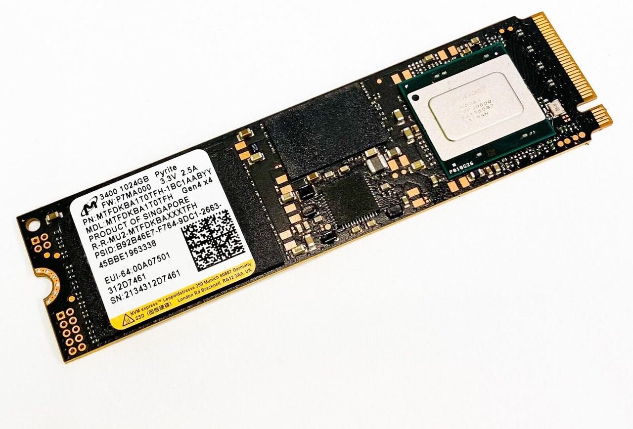 Накопитель SSD M.2 2280 NVMe (PCIe 4.0 x4) 1TB Micron 3400 ...
