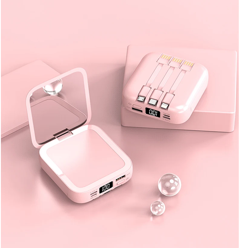 Power Bank pink повербанк розовый 10000 мАч внешний аккумулятор с ...