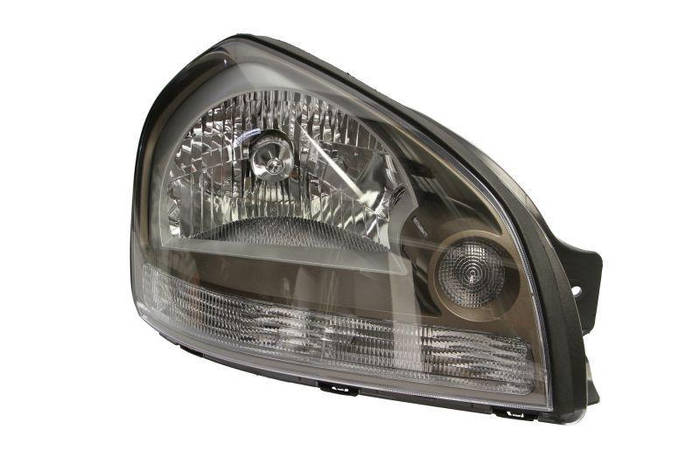 Фара передняя Hyundai Tucson 2004-2014 правая H4 эл.с черной рамкой (ID ...