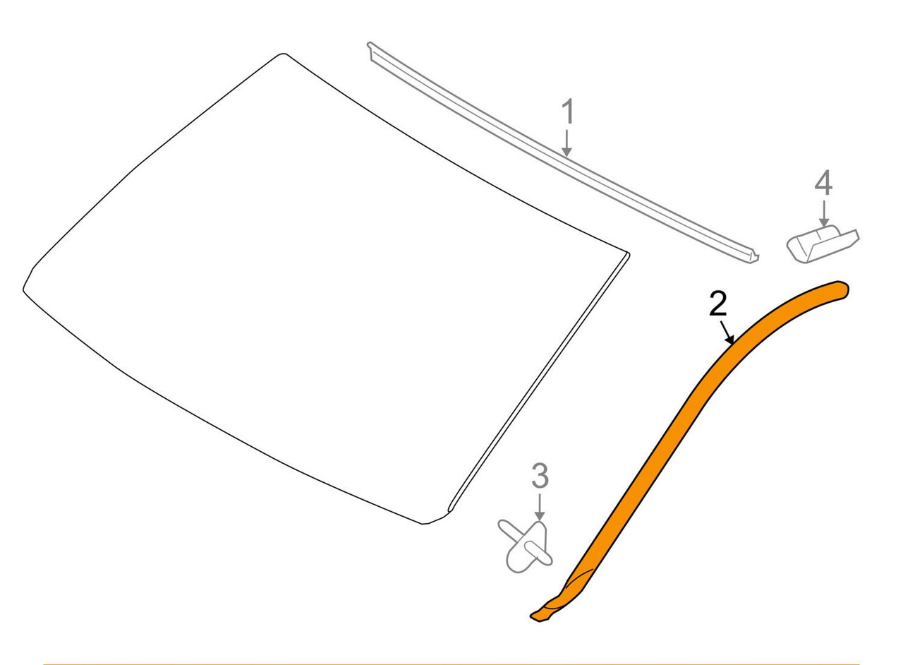 Молдинг Лобового Стекла Toyota LC200/Lexus LX570 07- Правый — Купить на ...