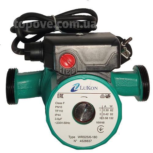 Насос циркуляційний LuKon WRS 25/6-180 для систем опалення з ялином ...