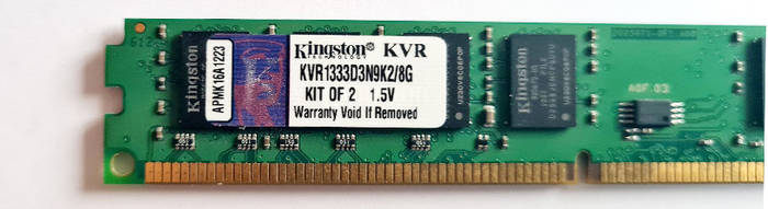 Оперативная память Kingston DDR3 1333MHz PC3-10600U 2R8 LP CL9 ...