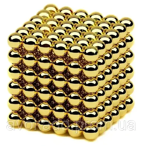 Нео куб Neo Cube 5 мм золотий головоломка неокуб магнітний конструктор ...