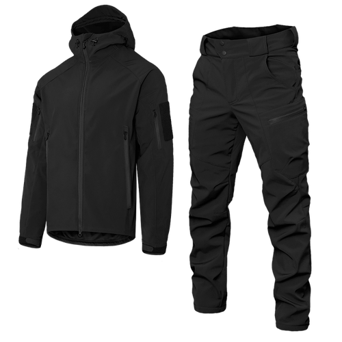 CamoTec костюм SOFTSHELL 2.0 Black, зимний костюм софтшелл, тактический ...