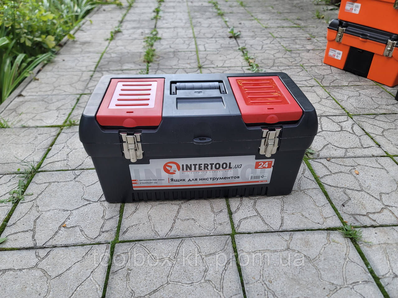 Якісний Ящик для інструментів з металевими замками, 24", 610*255*251 мм INTERTOOL BX-1024 (ID ...