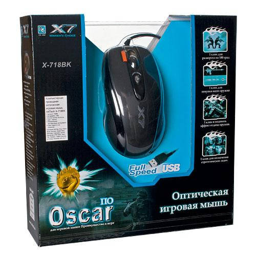 A4 Tech Oscar Mouse, USB X-718BK USB (черный) (ID#2063381358), цена ...