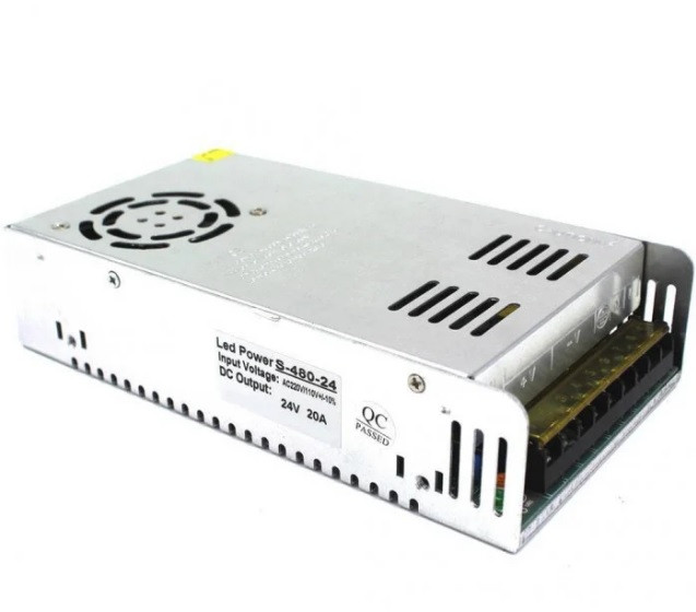 Импульсный блок питания 24В 20А (480Вт) перфорированный - 2 215 ₴ ☎ ...