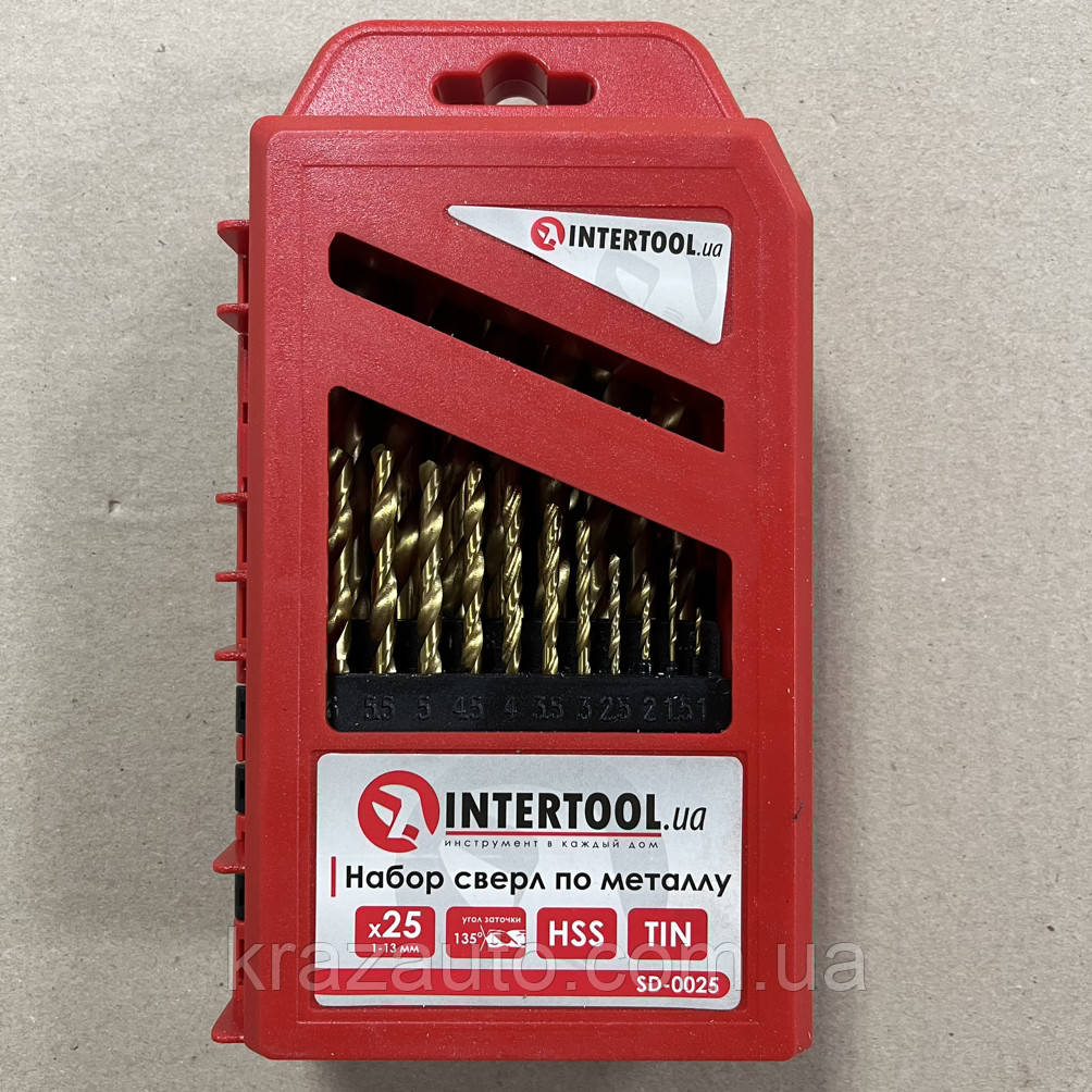 Набір свердел для металу HSS 25 шт INTERTOOL SD-0025: продаж, ціна у Харкові. Свердла, бури від ...