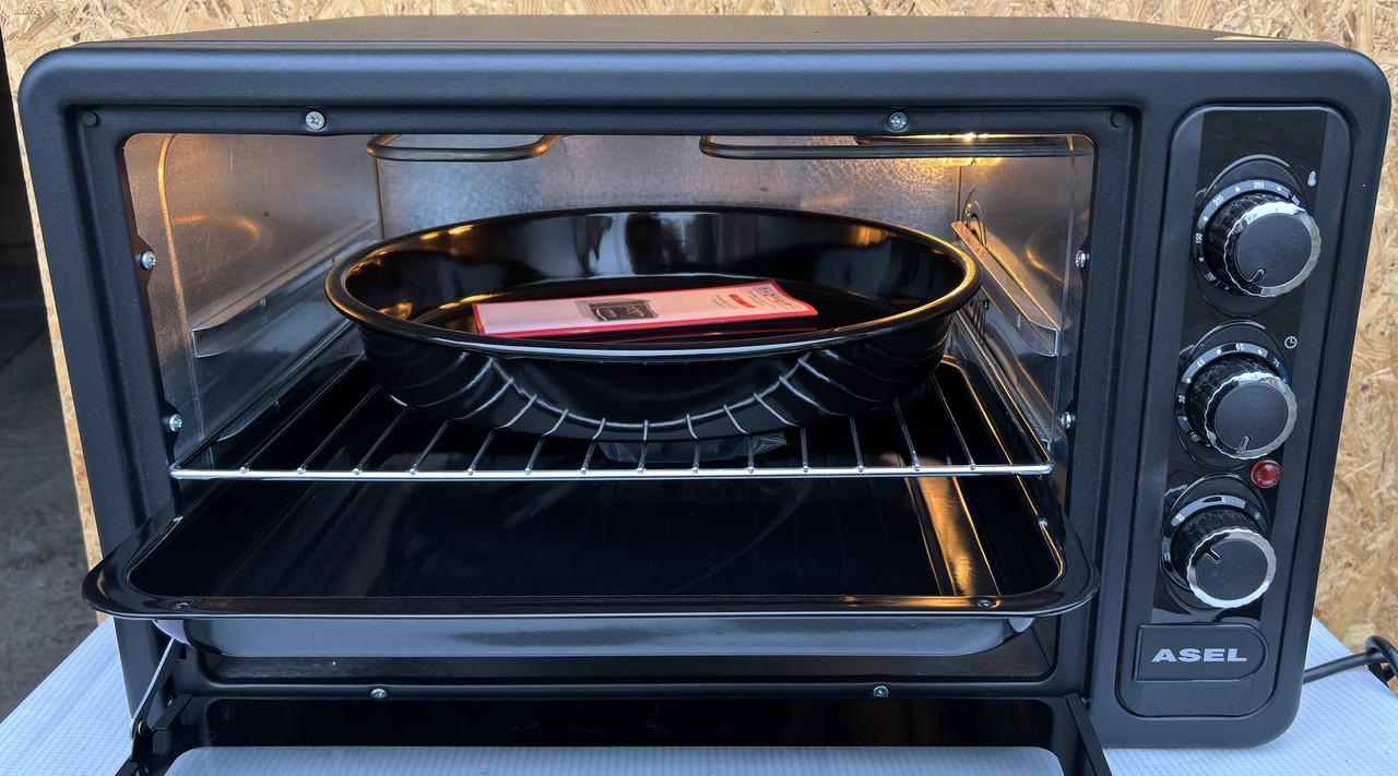 Електродуховка Asel АF40-33 40 л 1300 Вт Духовка електрична Асел Турецька підсвічування ...
