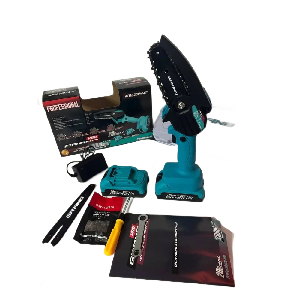 Пила акумуляторна ланцюгова Grand АПЦ-20V/4"-6" (ID#2065780684), цена ...