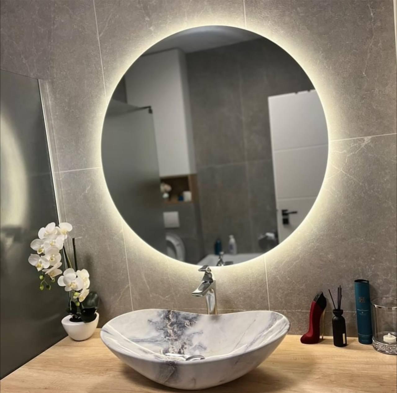 Дзеркало кругле настінне 40 см із підсвіткою продаж ціна у Львові Дзеркала для ванних кімнат