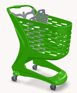 Тележка покупательская пластиковая Rabtrolley MINI 90 Eco Color ...