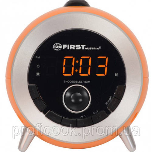 Радиоприемник/часы/проектор FIRST FA-2421-6 Orange (ID#2066581772 ...