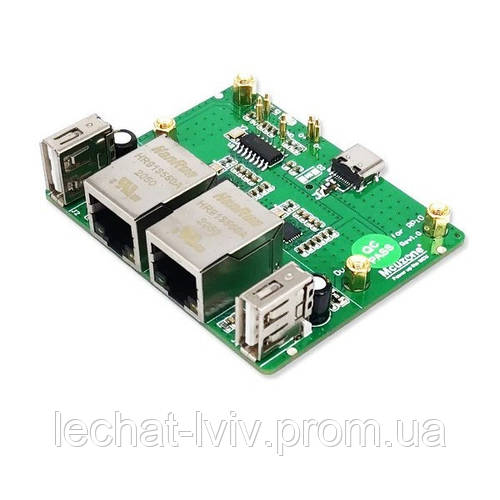 Одноплатний комп'ютер Raspberry Raspberry Dual Network Board (ID ...