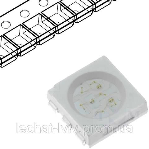 Светодиод SMD OF-SMD5060RGB-W, ціна: 33.75 ₴, купити на Prom.ua