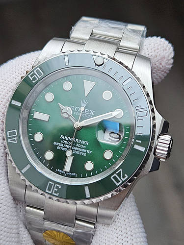Rolex Submariner AAA Date Silver-Green (ID#2521155541), цена: 6580 ...