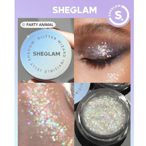 Глиттерные тени SHEGLAM Glitter Wizard Invisible Jelly Shadow Party ...