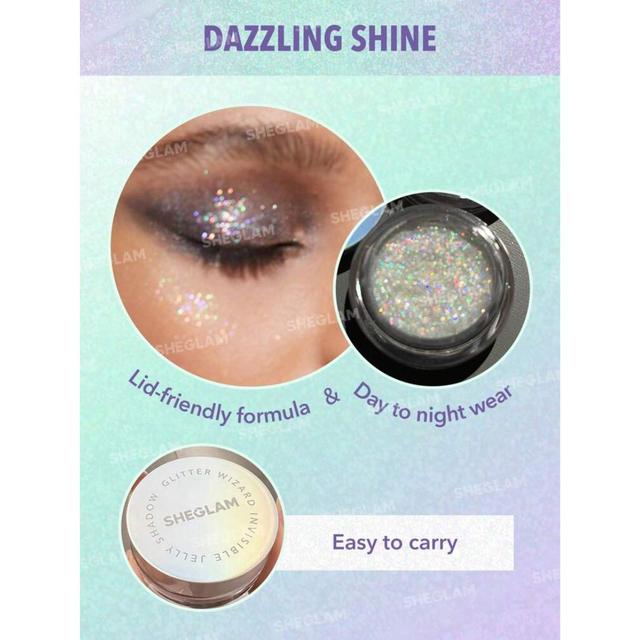 Глиттерные тени SHEGLAM Glitter Wizard Invisible Jelly Shadow Party ...
