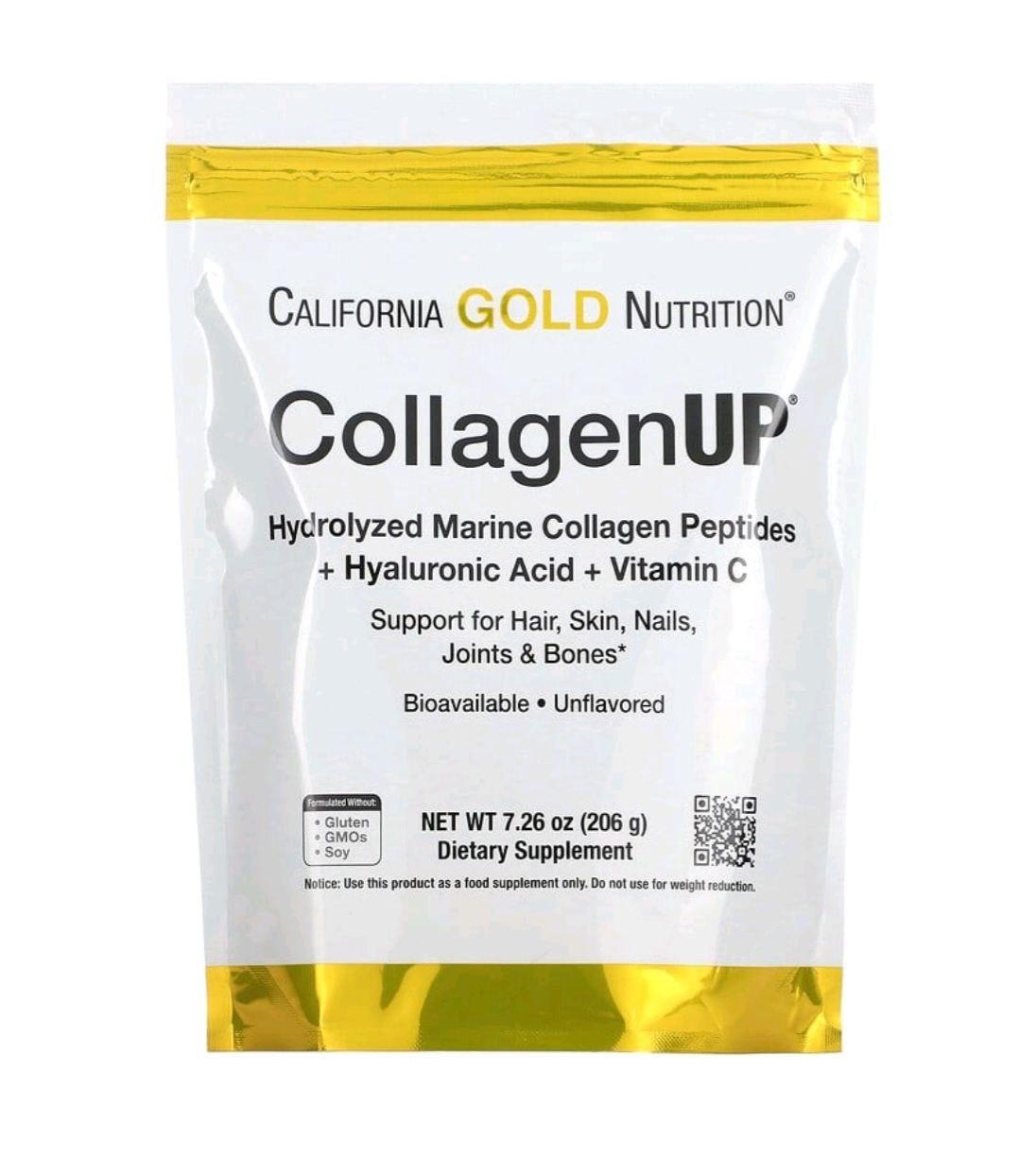 California Gold Nutrition, CollagenUP, морской коллаген, гиалуроновая ...